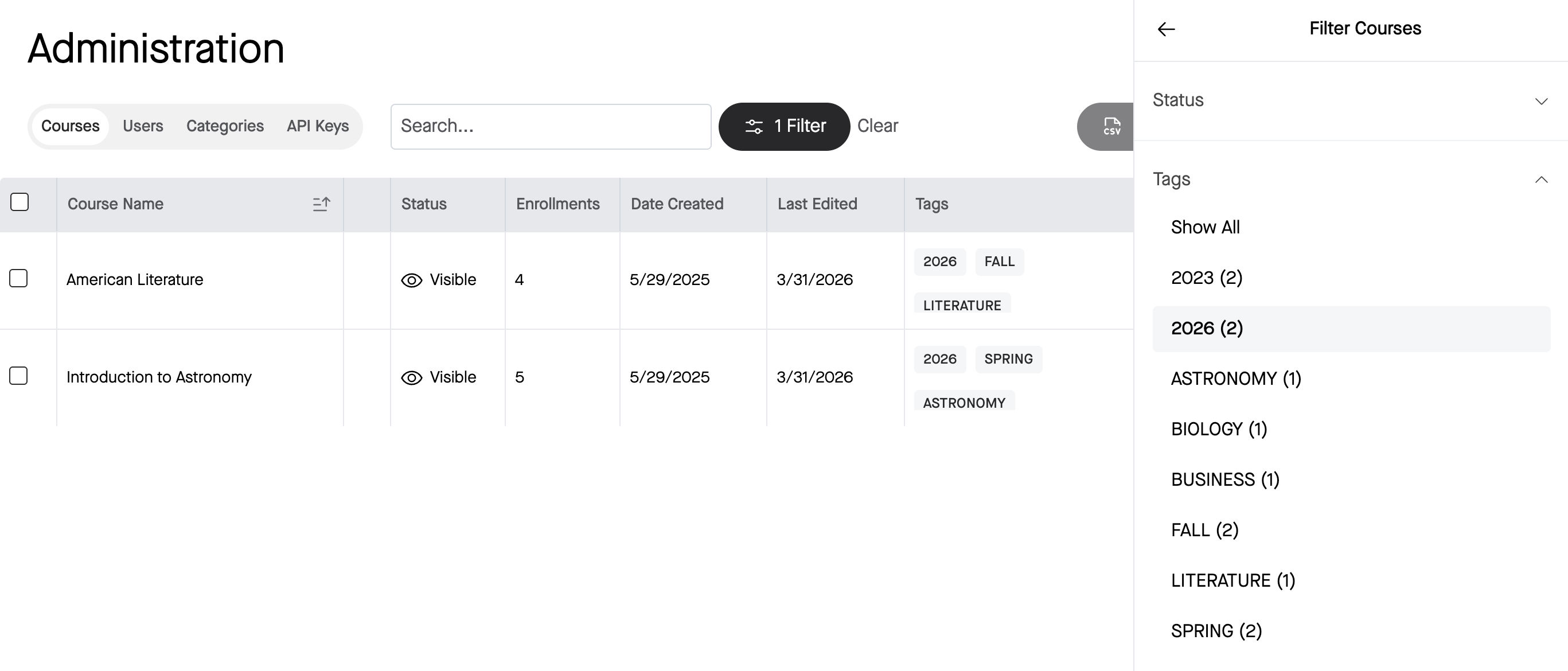 How do I add tags to courses? – Honor Education